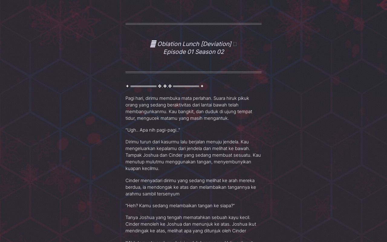 Episode 01 - Oblation Lunch Deviation